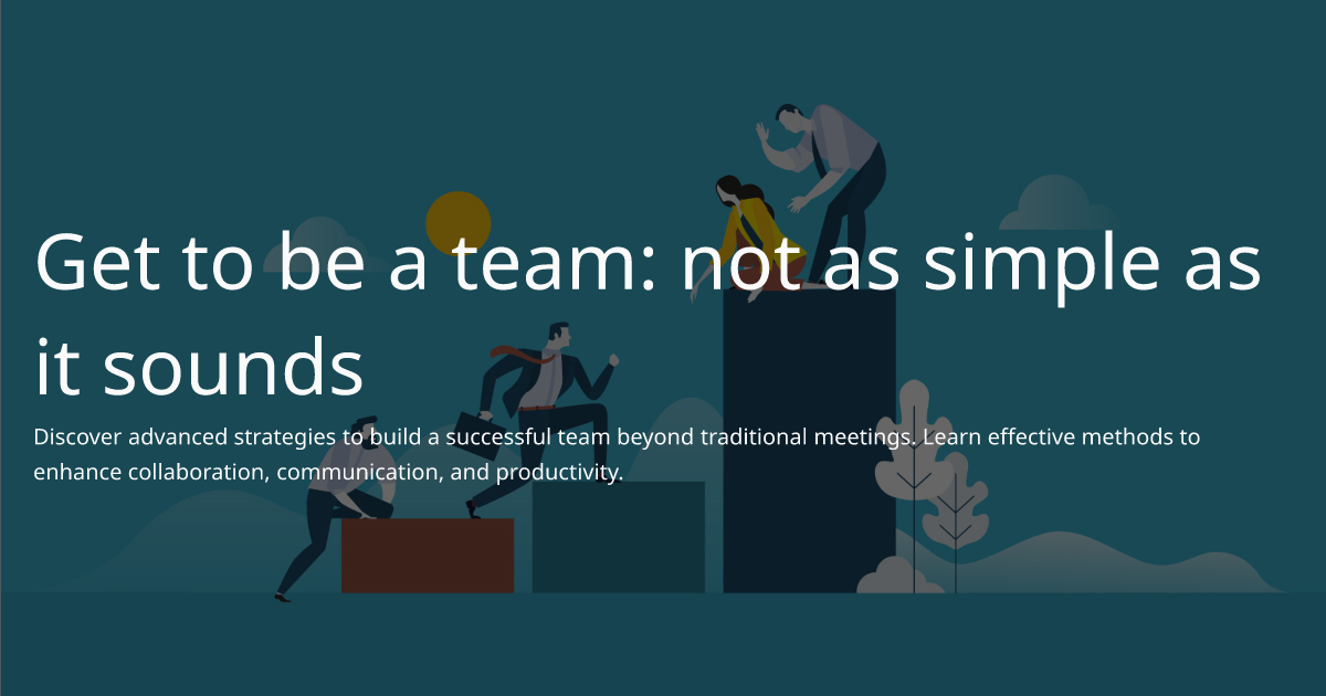 Sensei | Get to be a team: not as simple as it sounds